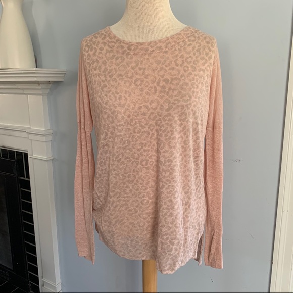 Rebecca Taylor | Sweaters | Rebecca Taylor Leopard Print Pink Sweater ...
